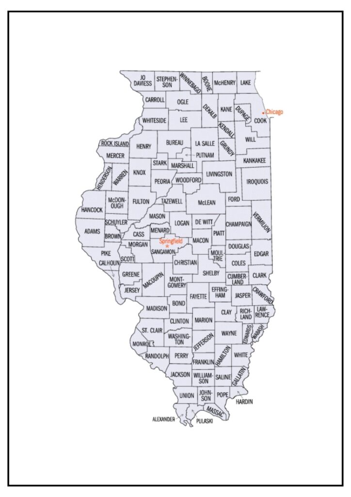 Illinois County Map [Map of IL County and Cities]